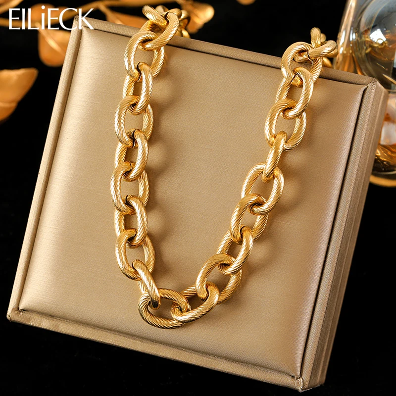 EILIECK-316L-Stainless-Steel-Thick-Chain-Necklace-For-Women-Fashion-New ...