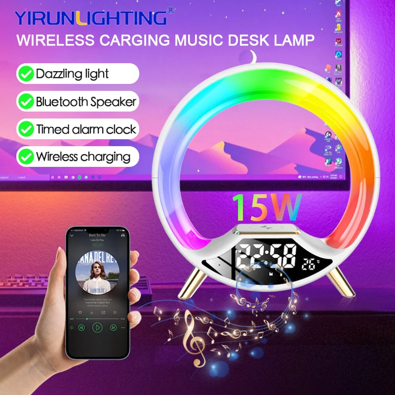 Colorful-RGB-Atmosphere-Night-Light-Bluetooth-Speaker-15W-Wireless ...