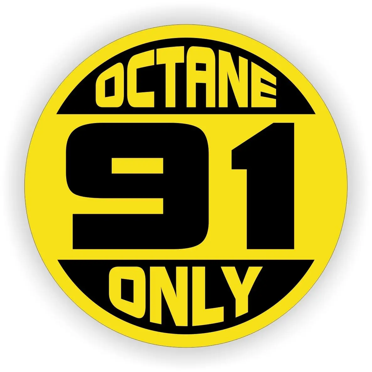 91 OCTANE ONLY Fuel Door Vinyl Sticker | Gasoline Gas Pump Decal Label ...