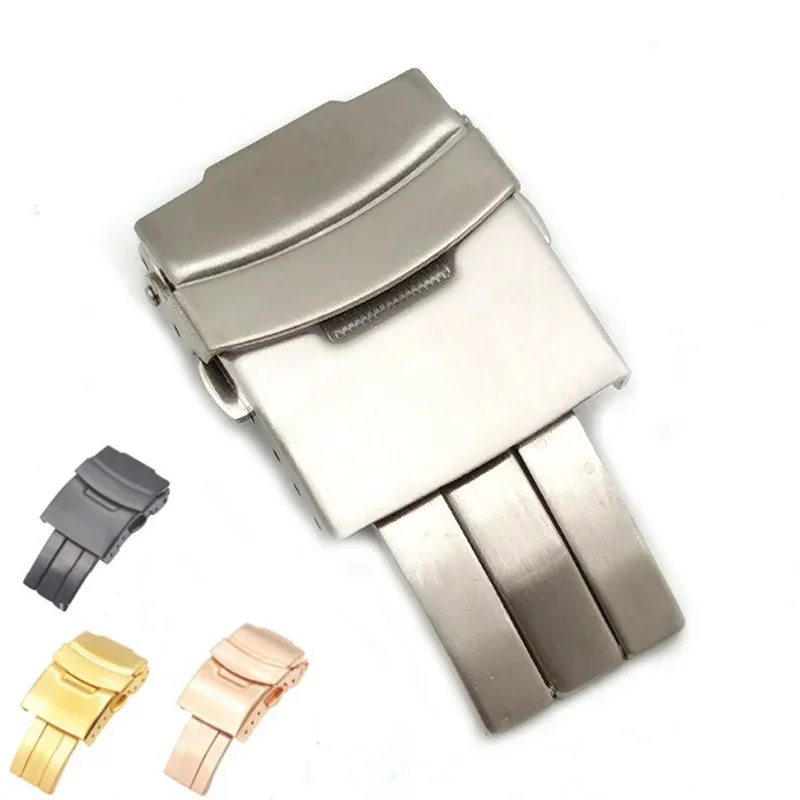 304-Stainless-Steel-Solid-Watch-Buckle-for-Seiko-Diving-Folding-Clasp ...