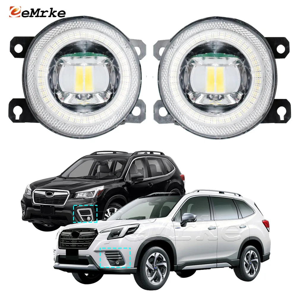 Exterior Lights w/ Lens Led Car Fog Lamp 15W Angel Eye DRL for Subaru ...