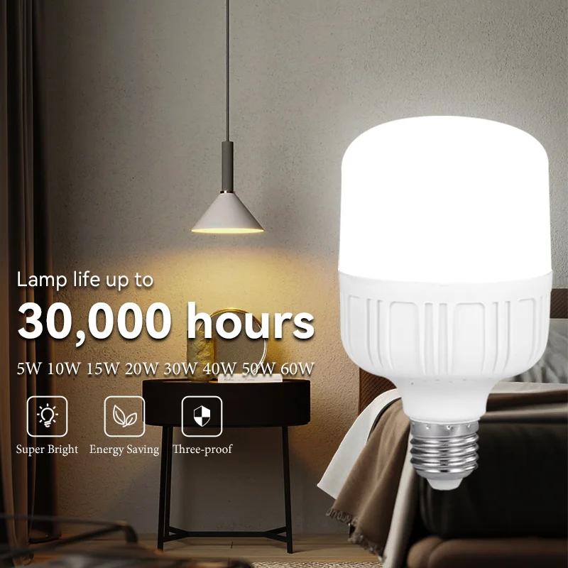 LED-Light-Bulbs-E27-Ultra-Bright-High-Power-Lamps-Cold-White-220V ...