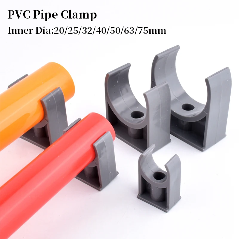 I-D-20-75mm-U-Type-PVC-Pipe-Clamps-Plastic-Pipe-Clip-Tube-Support ...