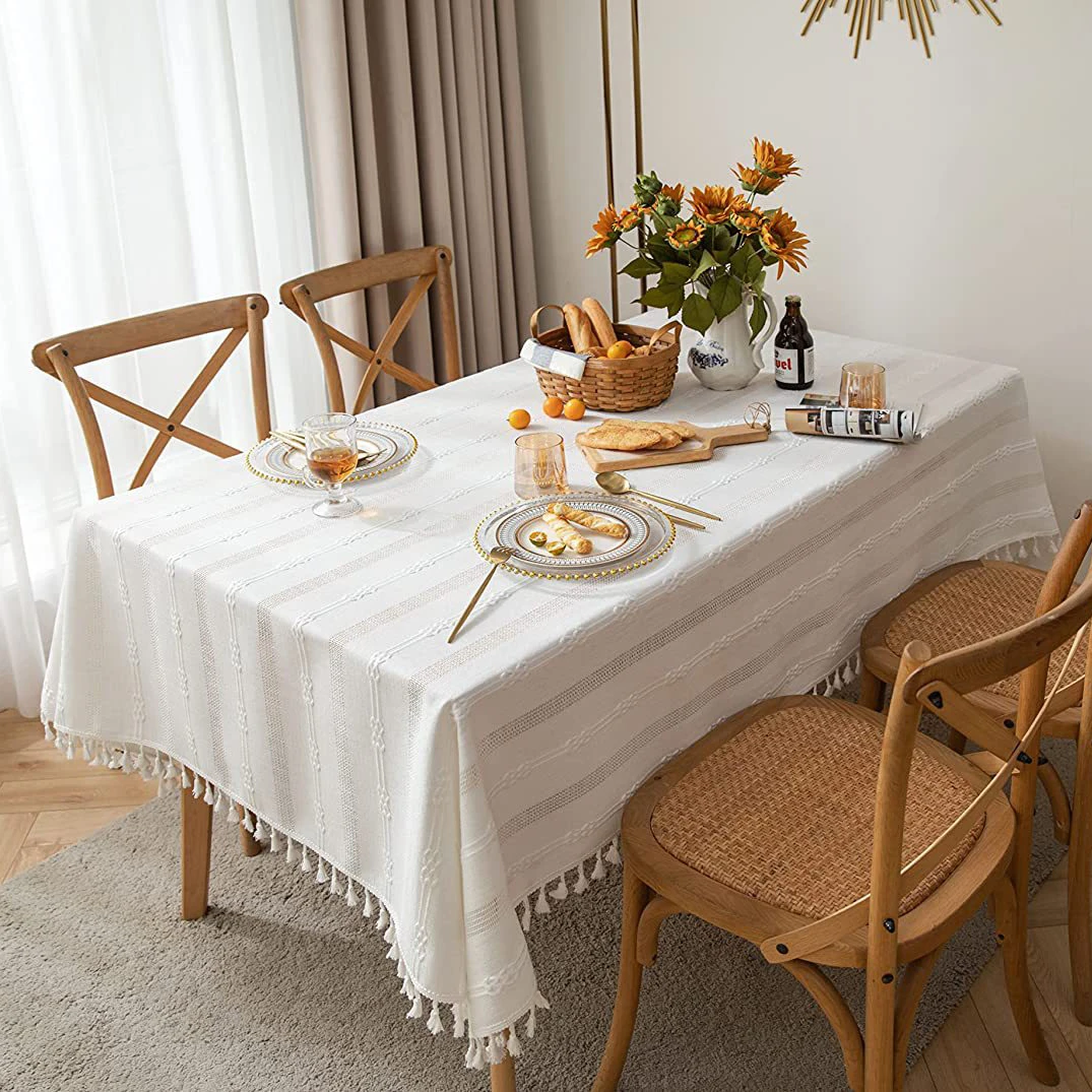 Battilo-Linen-Rectangular-Tablecloth-Coffee-Desks-Cover-Waterproof ...