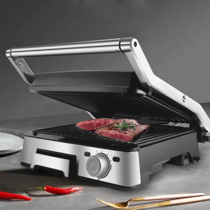 1800w contato elétrico grill comercial panini imprensa casa máquina de waffle placa ...