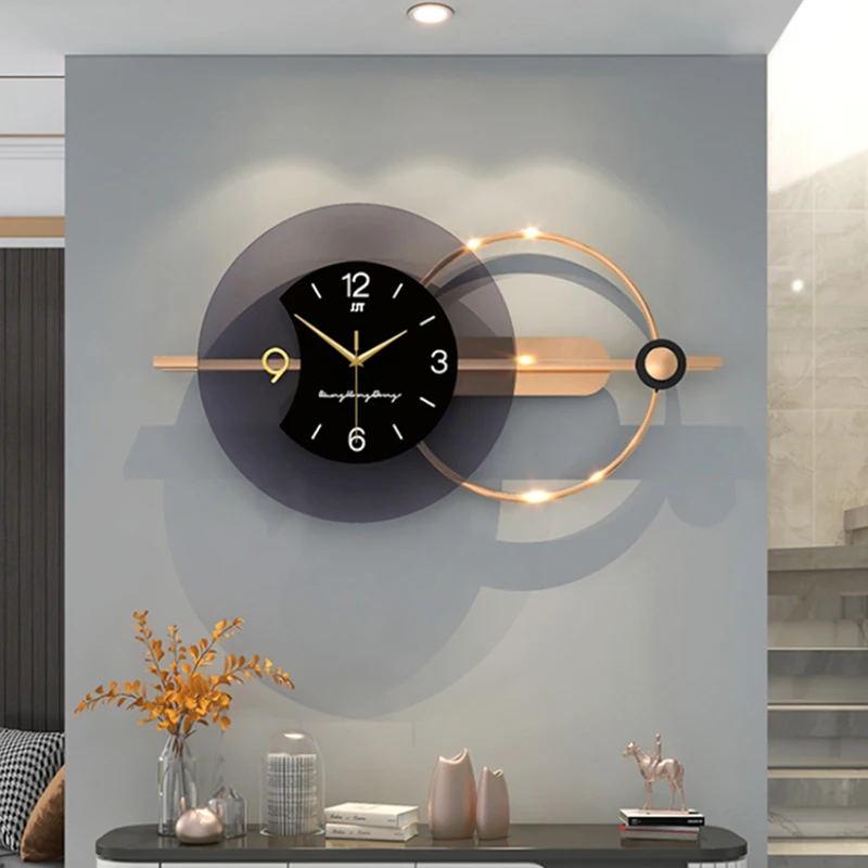 Luxury-Metal-Digital-Wall-Clock-Modern-Silent-Clocks-Unusual-Interior ...