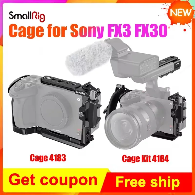 SmallRig-FX3-Cage-Camera-Cage-for-Sony-FX30-with-Hand-Strap-With-Quick ...