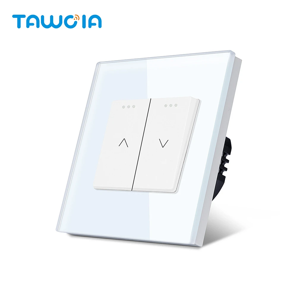 Tawoia Normal Curtain Push Button Switch Eu Standard Glass Frame ...