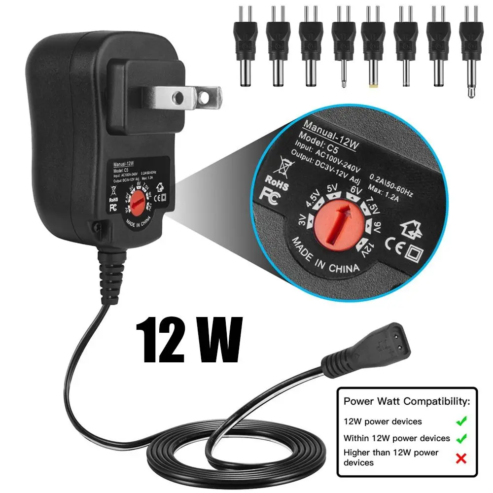 Universal-Adaptor-Charger-With-Female-7-Plug-Power-Adapter-Adjustable ...