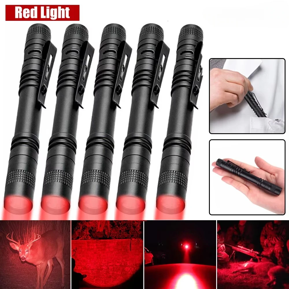 Powerful LED UV/Red light with Clip Mini Pocket Ultra Bright Inspection ...