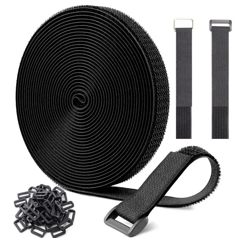 10M-Self-Adhesive-Hook-and-Loop-Tape-Strap-Fasteners-Nylon-Clothe-Cable ...