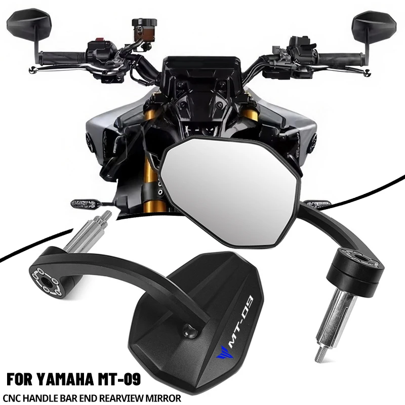 NEW For YAMAHA MT-09 MT09 2024 2025 Motorcycle Handle Bar End Rear View ...