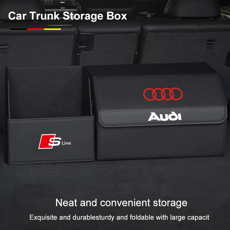Car Trunk Storage Box Foldable Sundries Organizer Bag For Audi Quattro ...