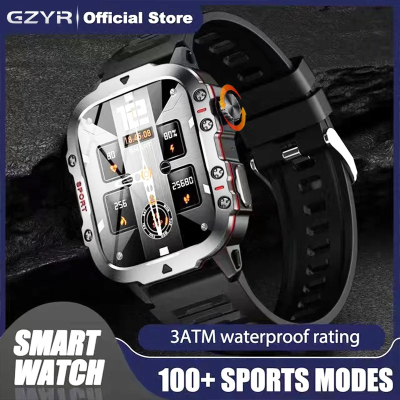 New-3ATM-Waterproof-Sport-smartwatch-1-96-inch-full-screen-Touch-420Mah ...