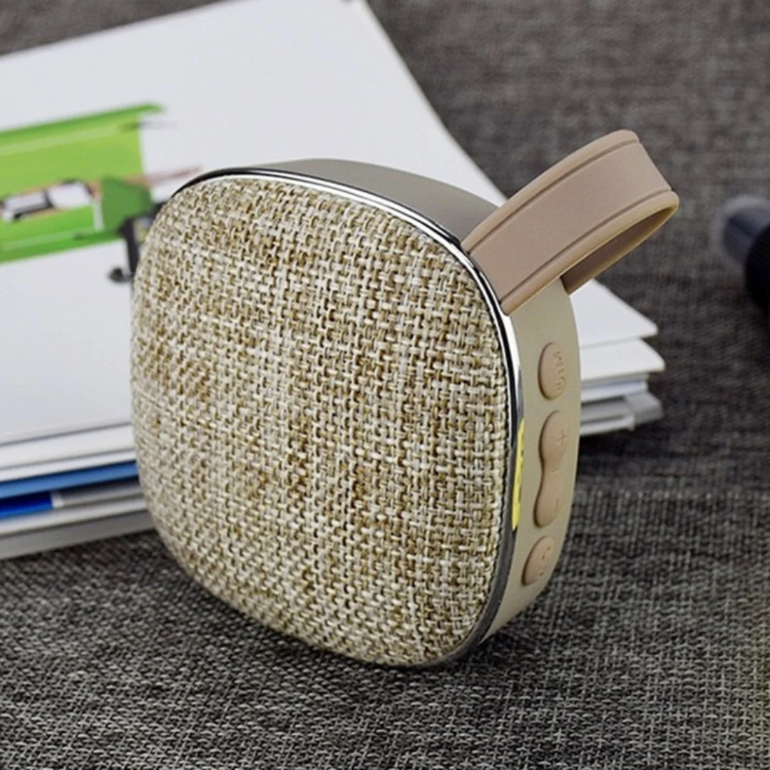 Fabric-Small-Bluetooth-Wireless-Speaker-Fabric-Texture-Compact-and ...