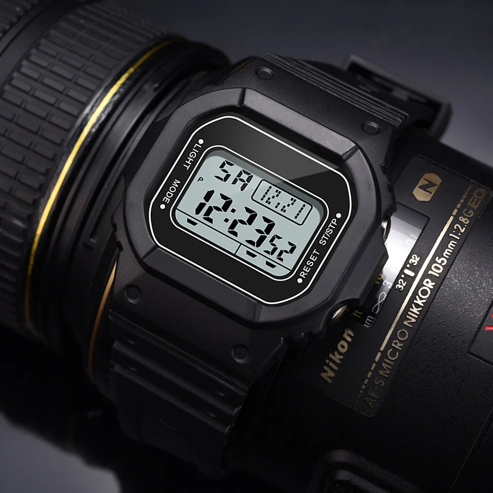 Fashion Sports Men's Digital Watches Waterproof Simple LED Wristwatch ...