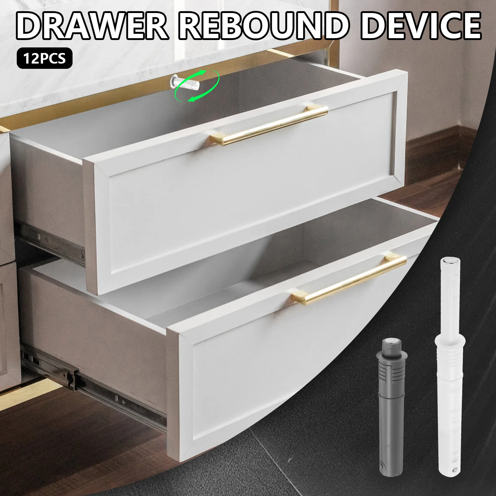12Pcs Magnetic Push Latch Adjustable Push to Open Door Latch Hidden ...