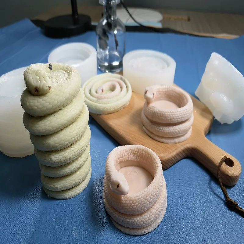 3D-Snake-Scented-Candle-Silicone-Mold-DIY-Animal-Plaster-Ornament ...