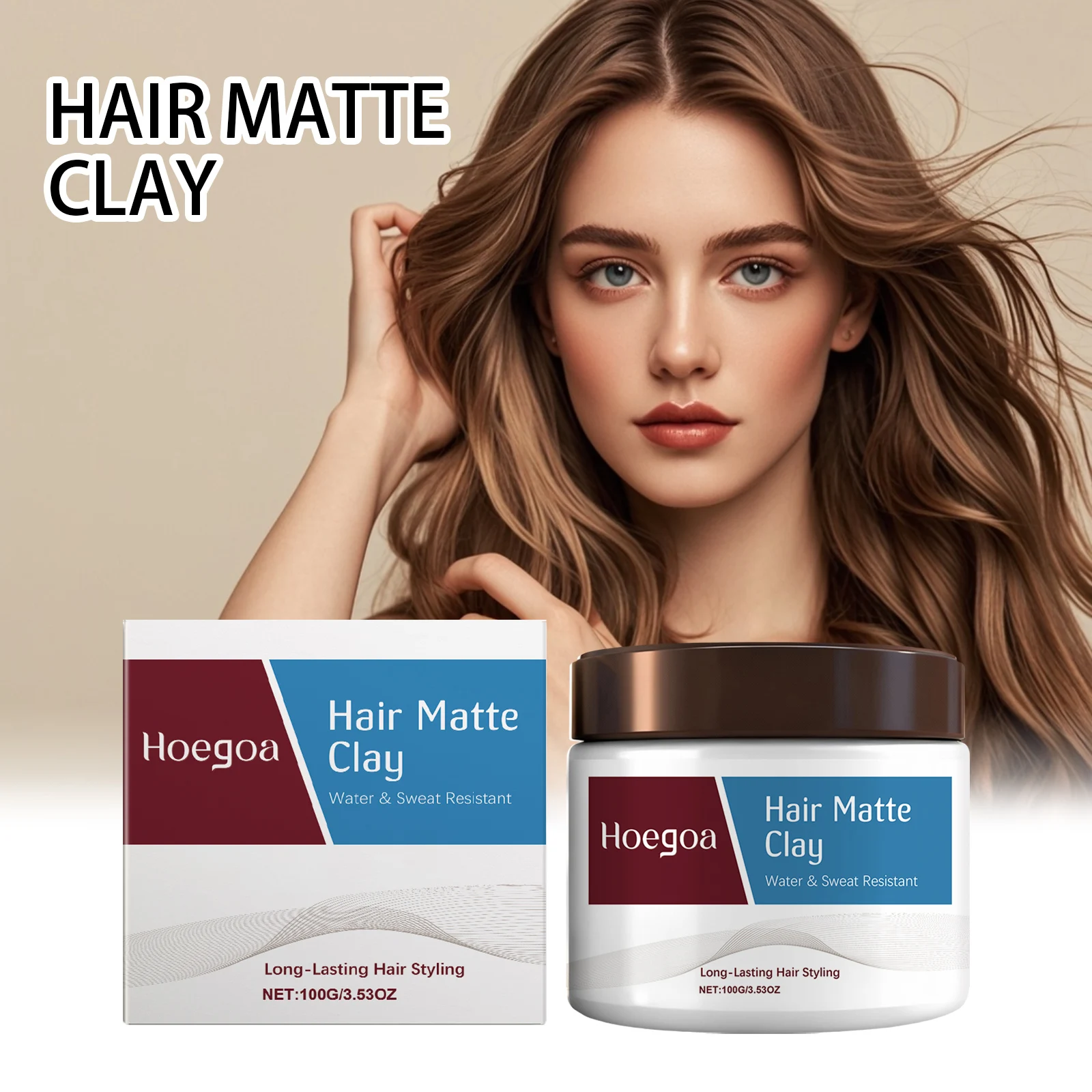 Lasting Hair Styling Matte Clay Hair Gel Non Greasy Strong Hold ...