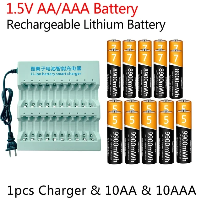 New-remote-control-AA-AAA-lithium-ion-battery-1-5V-rechargeable-battery ...
