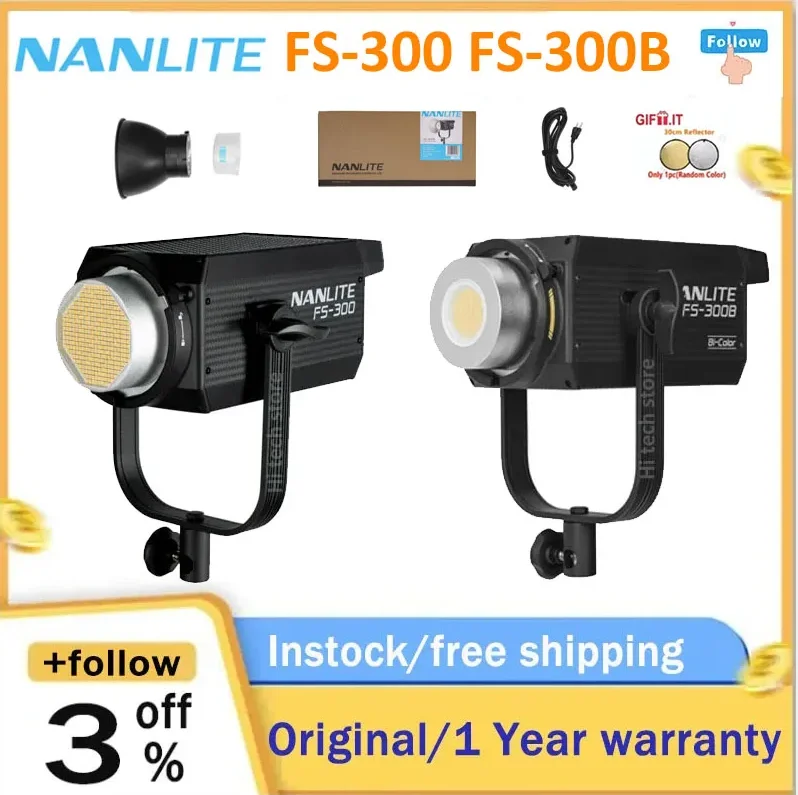 Nanlite-FS-300-LED-Bi-Color-Monolight-Temperatura-Cinema-e-Televis-o ...