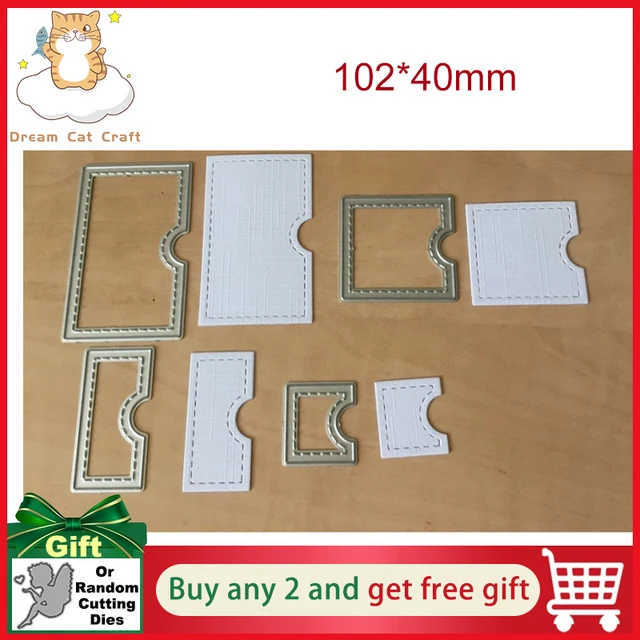 Card Holder Book Pockets Card Slot Metal Cutting Dies Stencil ...