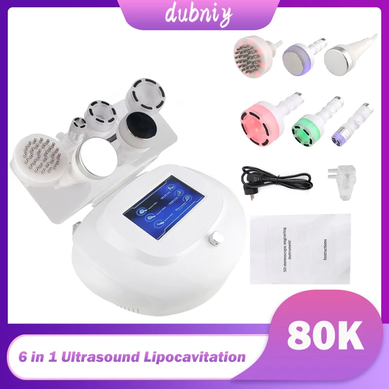 80K 6 in 1 Ultrasound Lipocavitation RF Fat Burning Machine Vacuum ...