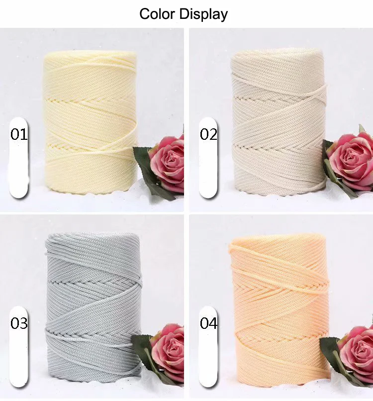 Fils De Crochet Tricotés Creux Rouleau De 200 M rouleau De 3mm Pour Sac ...