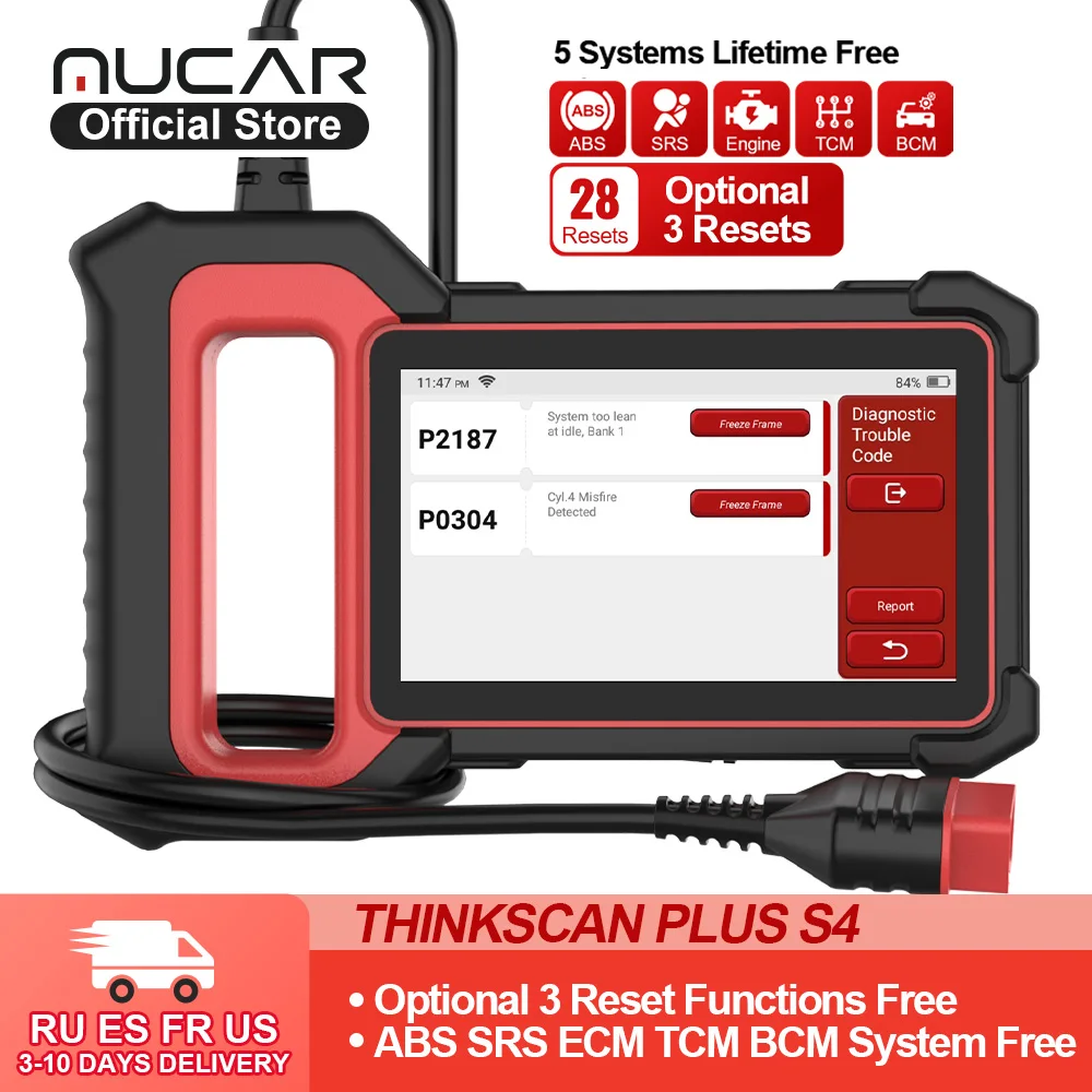 THINKCAR-THINKSCAN-Plus-S4-OBD2-Automotive-Scanner-Car-Diagnostic-Tools-obd2-ABS-Airbag-Engine ...