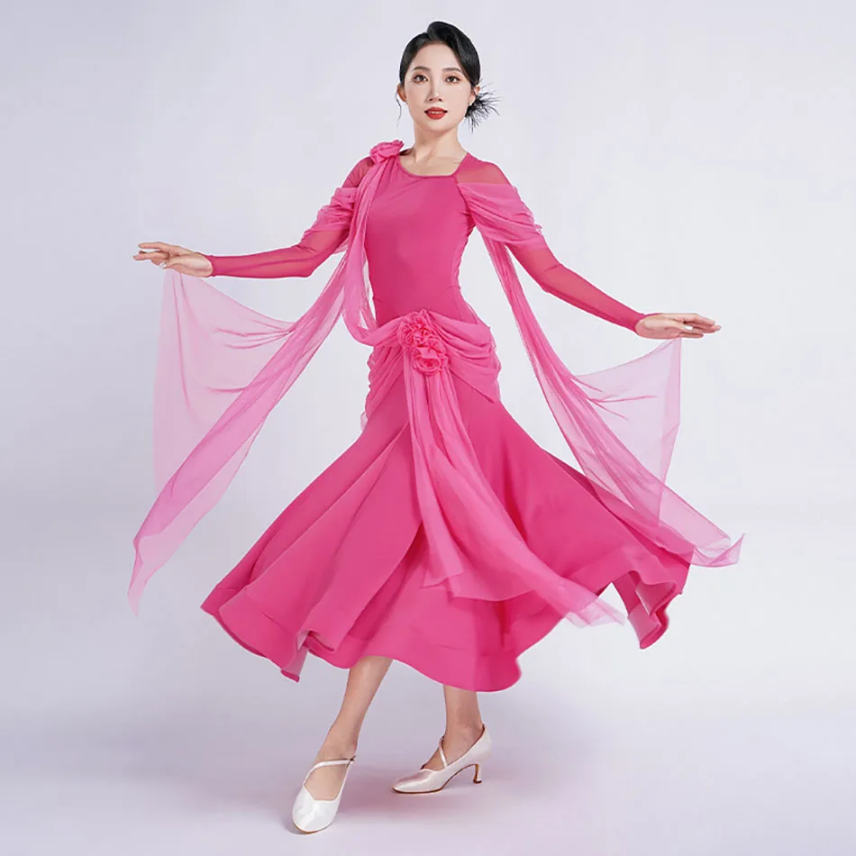 Female-Autumn-Winter-Ballroom-Dance-Dress-Women-Professional-Waltz ...