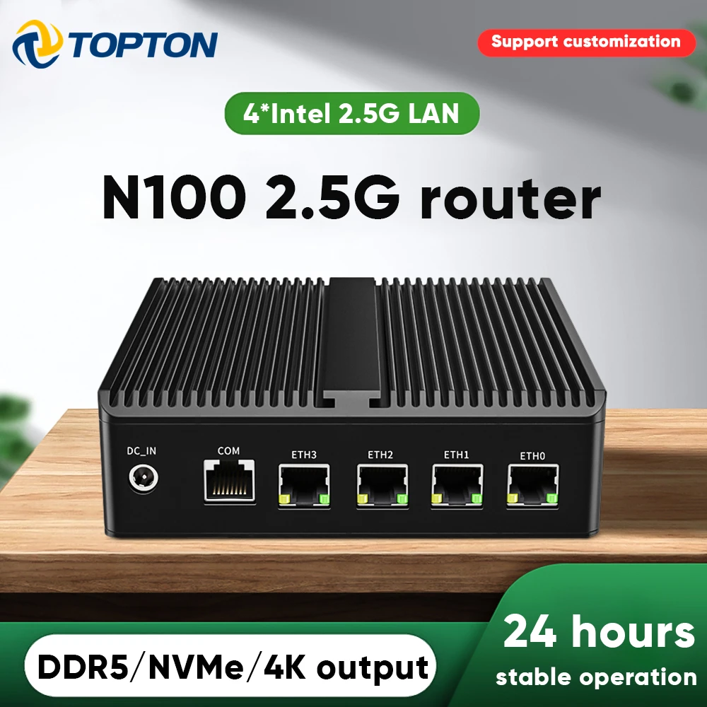12th Gen Intel N100 Firewall Computer N5105 N5100 Soft Router 4x 2.5G ...