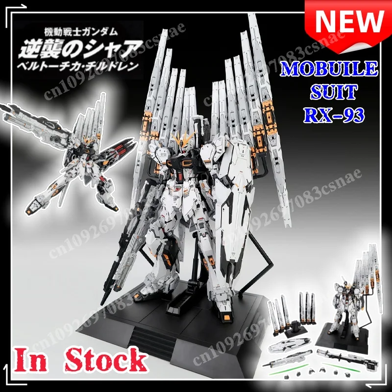 【재고 있음】NCZZW 모델 RX-93 누 파이터 액션 피규어 CMM GK 스타일 1/100 스케일 조립 모델 키트 24cm ...