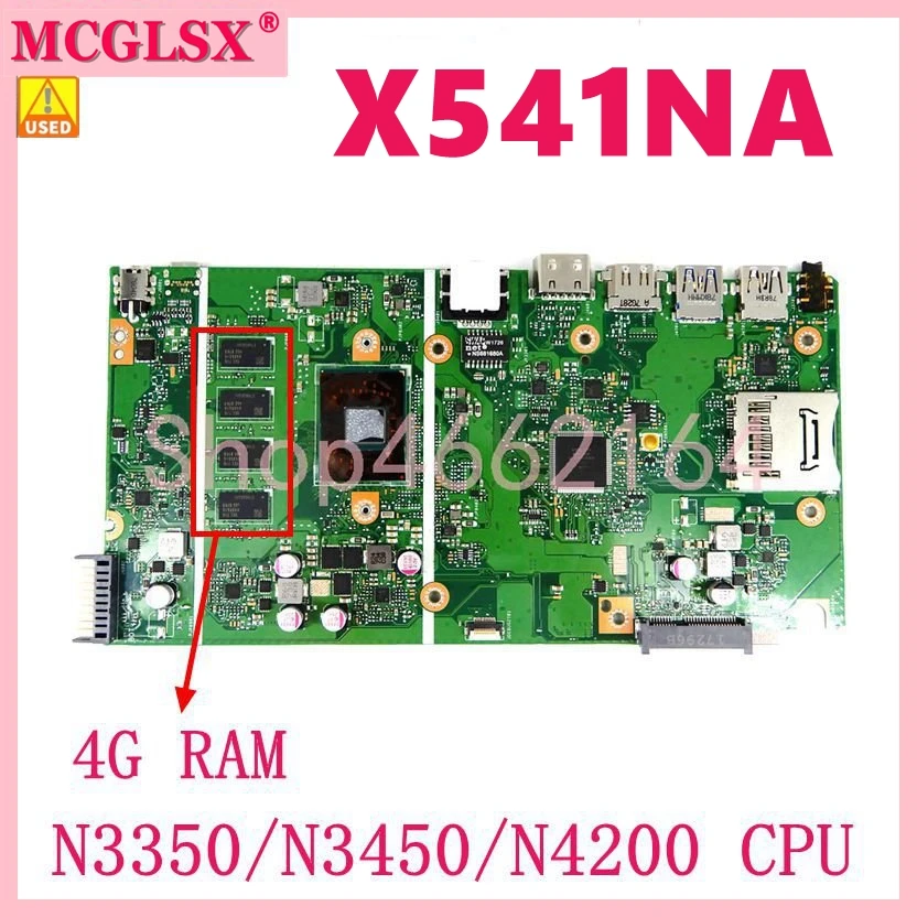 X541NA-With-N3350-N3450-N4200-CPU-4G-RAM-Notebook-Mainboard-For-ASUS ...