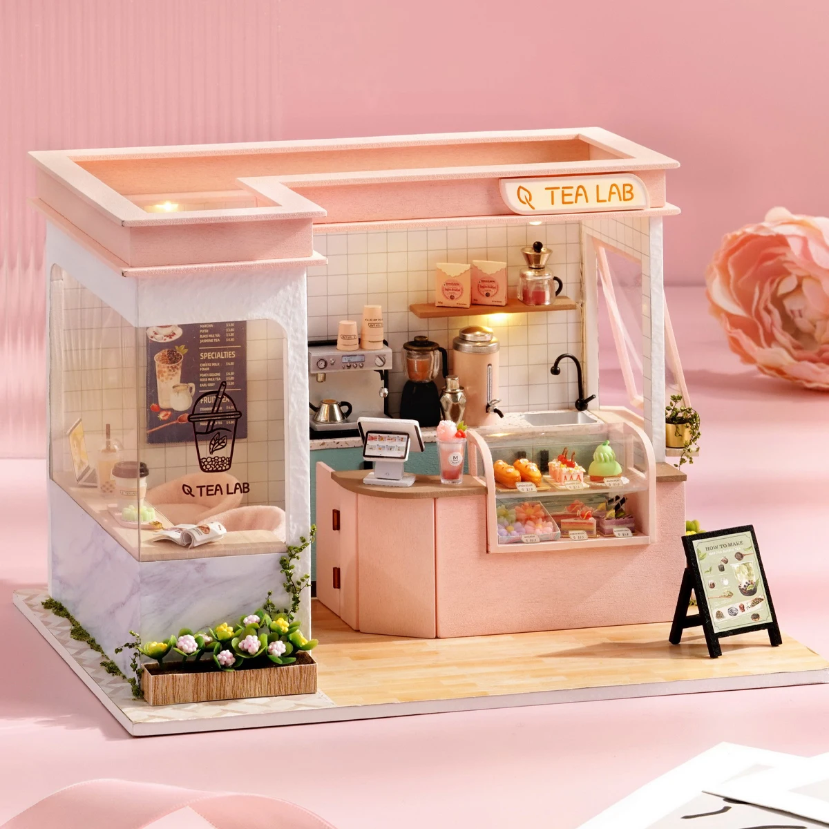 Melk-Thee-Winkel-Baby-House-Mini-Diy-Kit-Voor-Het-Maken-Van-Kamer ...