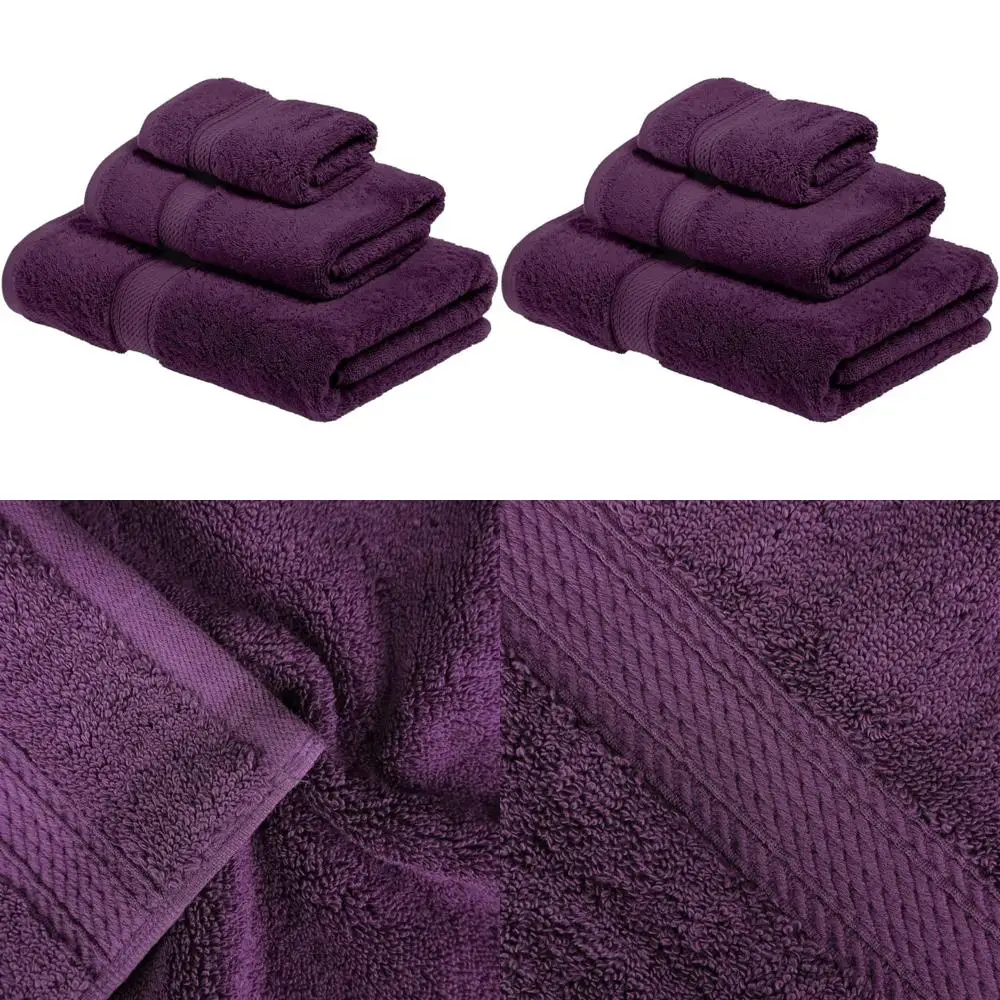 Luxury Egyptian Cotton 3-Piece Towel Set: Bath, Hand, and Face Towels ...