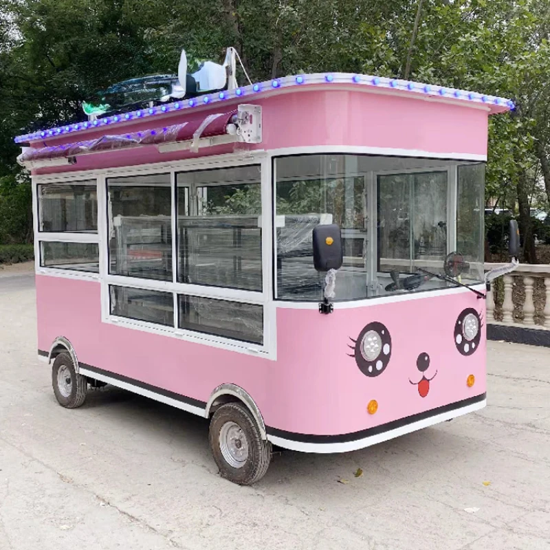 Pink-Sweet-and-Cute-Mobile-Electric-Trailer-Water-Bar-Ice-Cream-Bus ...