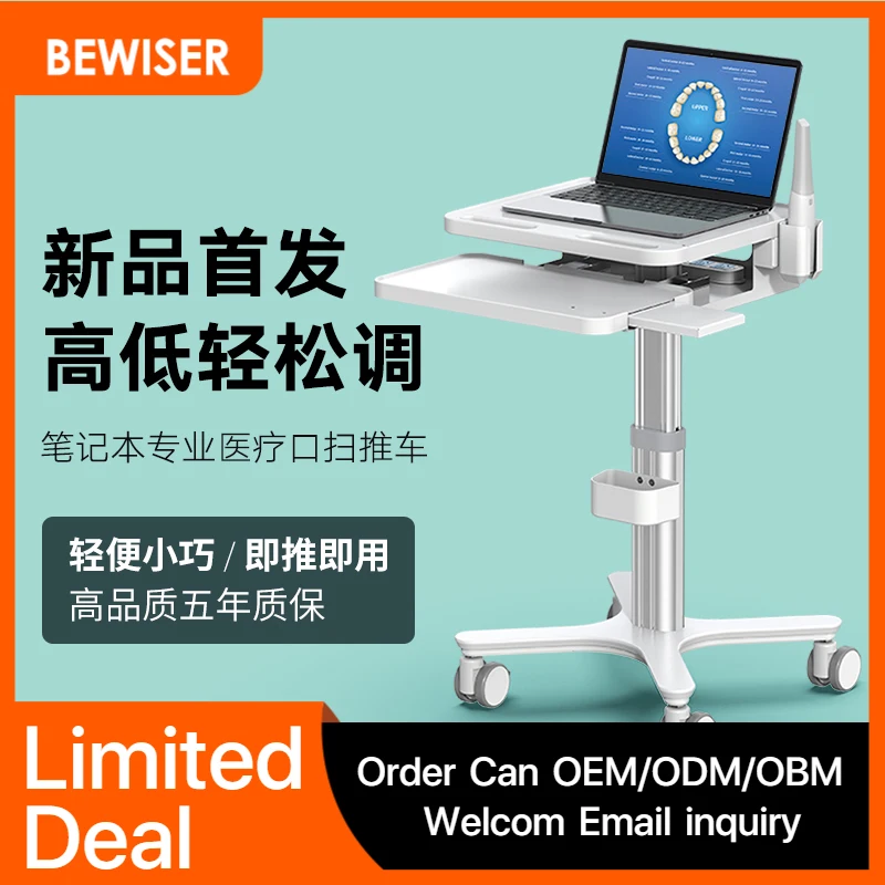 Bewiser-Laptop-Host-Monitor-Floor-Stand-Trolley-Beauty-Salon-Dental ...