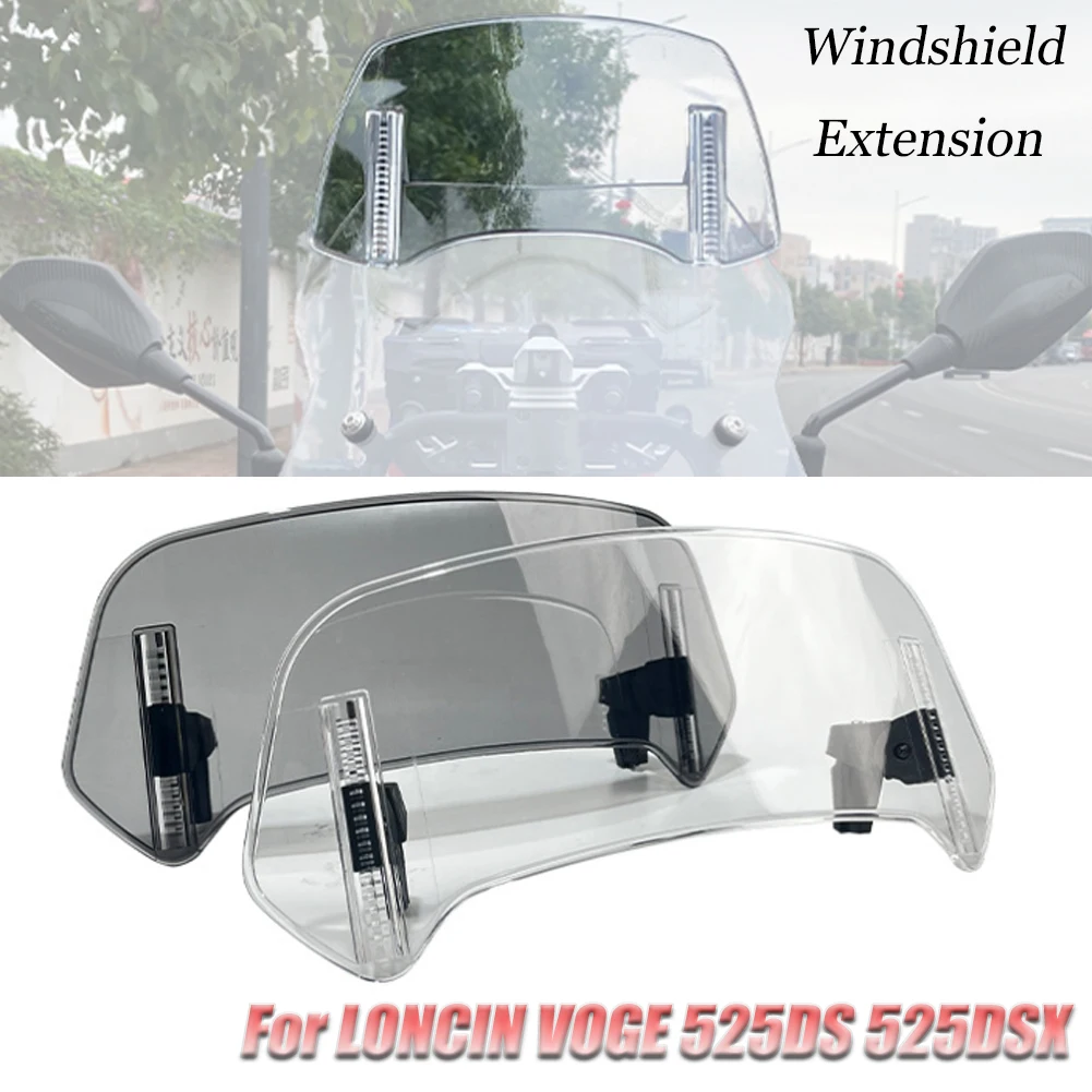 Motorcycle Adjustable Clip-on Windshield Extension Spoiler Air ...