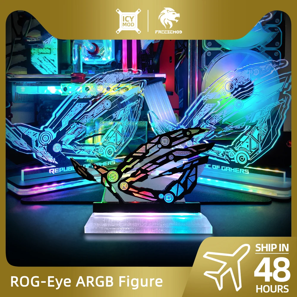 A-rgb Rog Figure Belief Ornaments Republic Of Gamers 5v3pin Led Rainbow ...