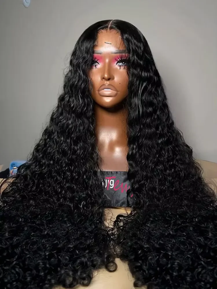 40 46 Inch Deep Wave 13x6 13x4 Hd Lace Front Human Hair Wig 250 Density ...