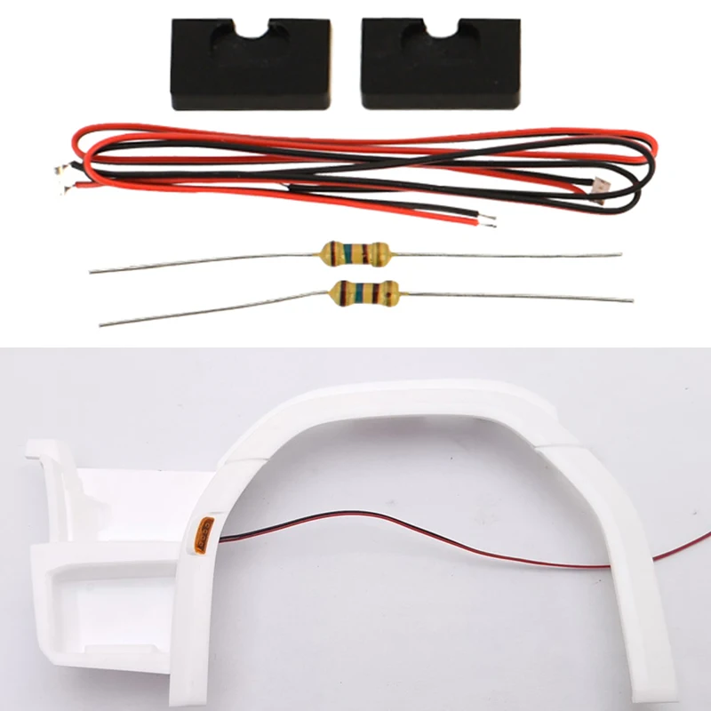 LED Simulated Plastic Front Wheel Eyebrow Light Holder for 1/14 Tamiya ...