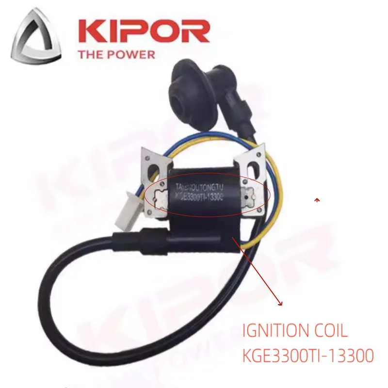 KGE3300TI-13300-IGNITION-COIL-FIT-KIPORGENERATOR-IG3000-IG3000E-IG6000 ...
