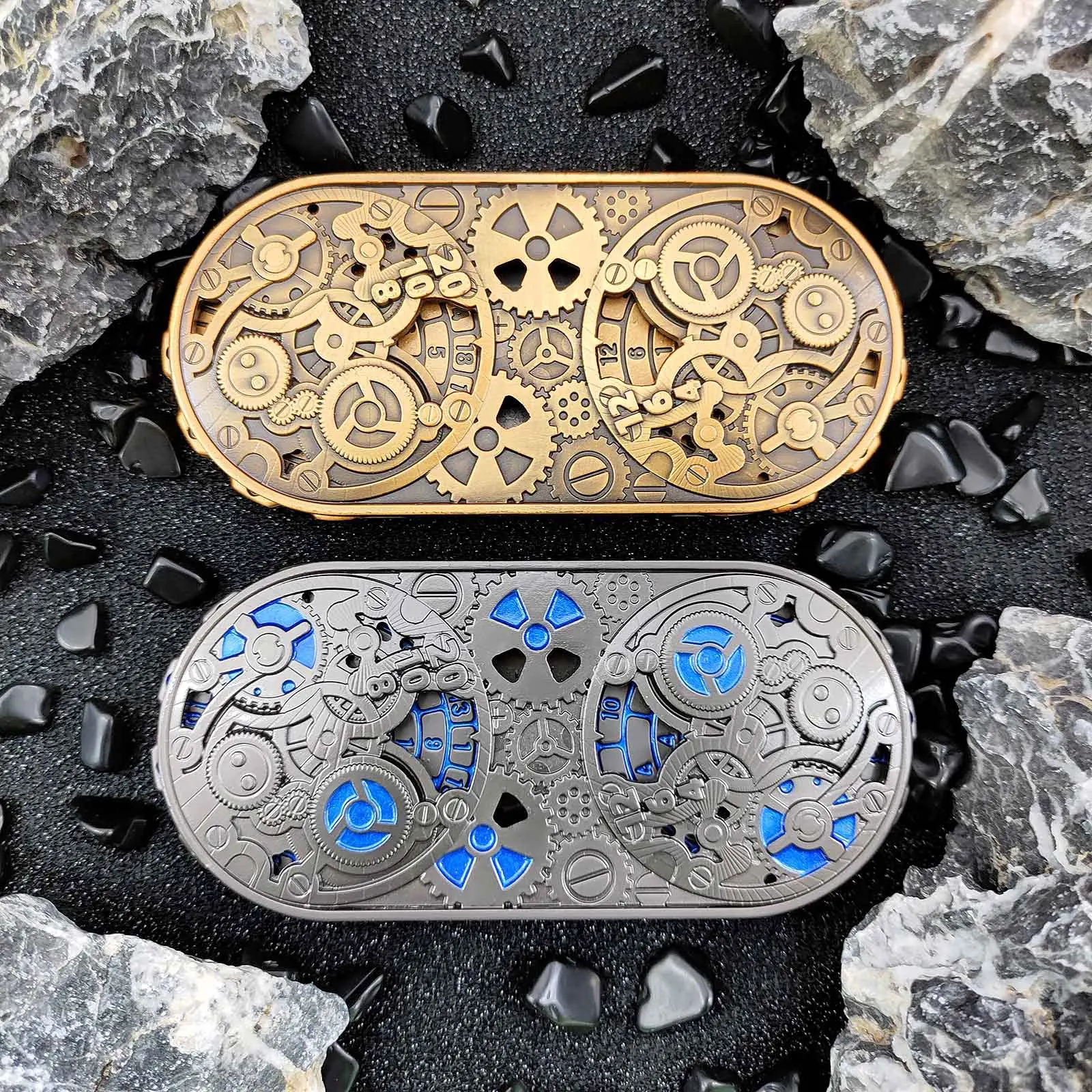 Steampunk RPG Dice Set with Roulette Wheel - 7pcs Metal Polyhedral Dice ...