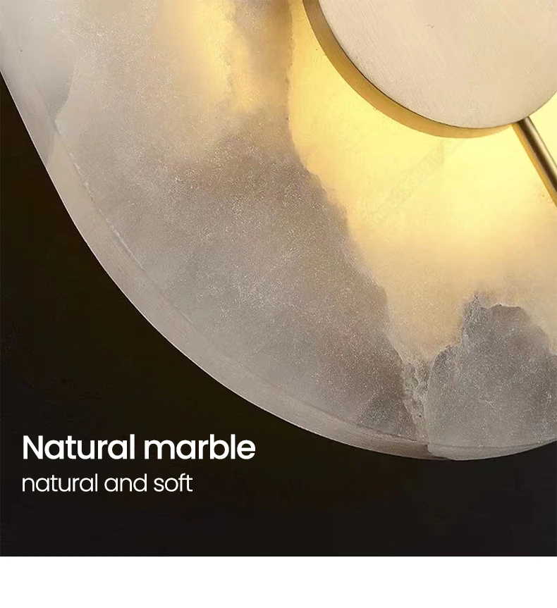 Modern Marble LED Wall Lights For Living Room Home Indoor Sconce Wall ...