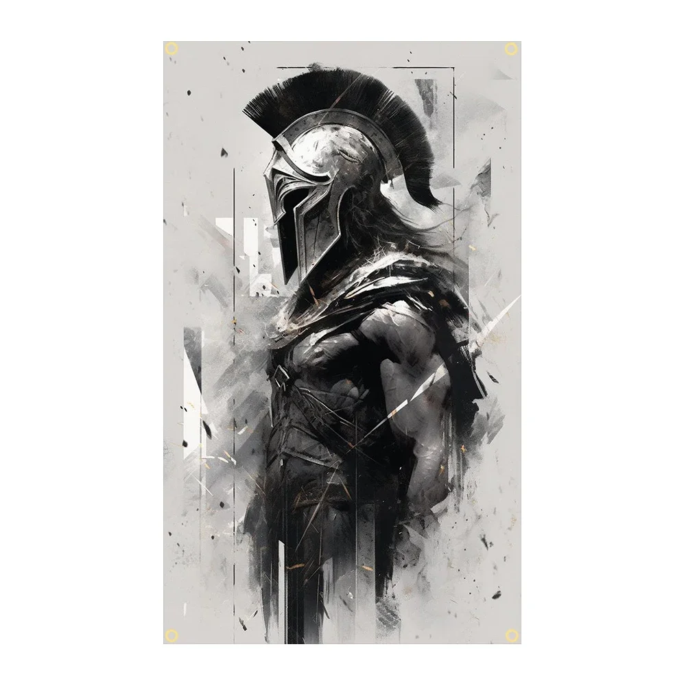 90X150cm The Spartan Starry Shield Bearer Jack Flag Polyester Printed ...