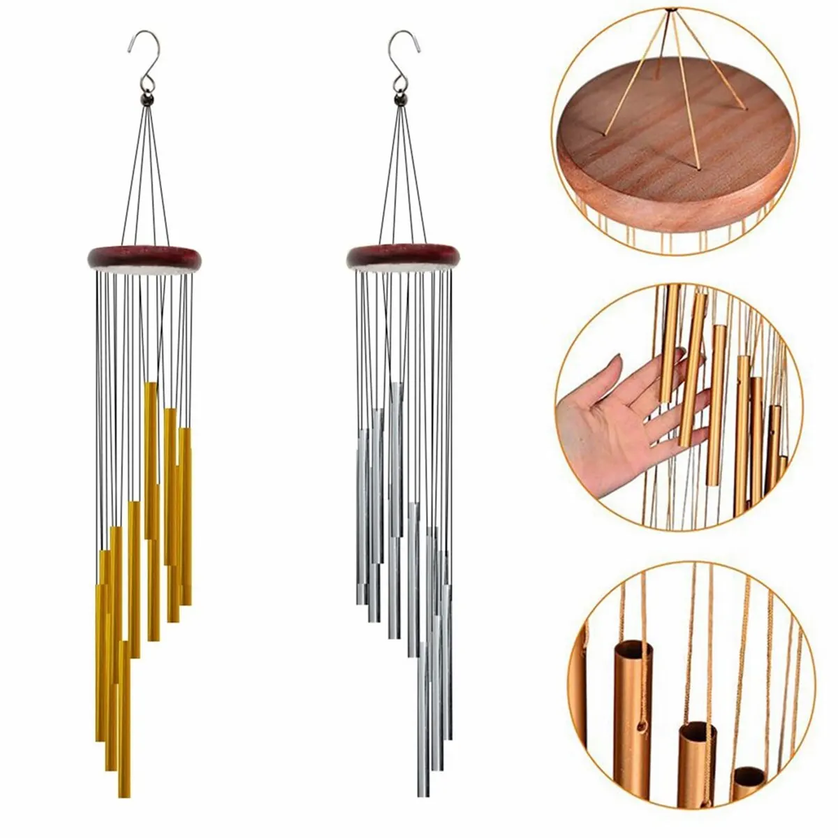 Miwayer-12-Tubes-Wind-Chimes-for-Outside-Wind-Bells-23-Inches-Melody ...