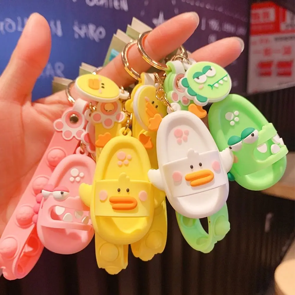 Cute-Animal-3D-Slipper-Sandal-Car-Keyring-Bag-Pendant-Mini-Duck-Little ...