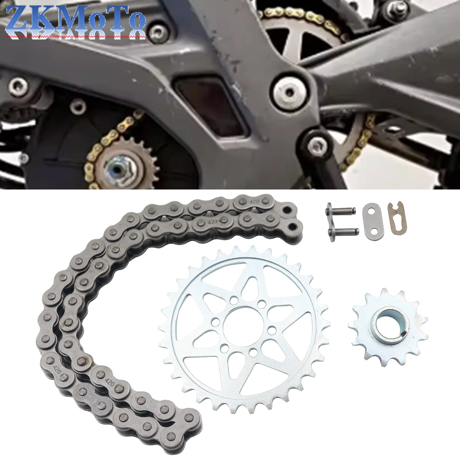 Electric-Motorcycle-Gear-Gearbox-and-30T-13T-Gear-and-420-42L-Chain-For ...