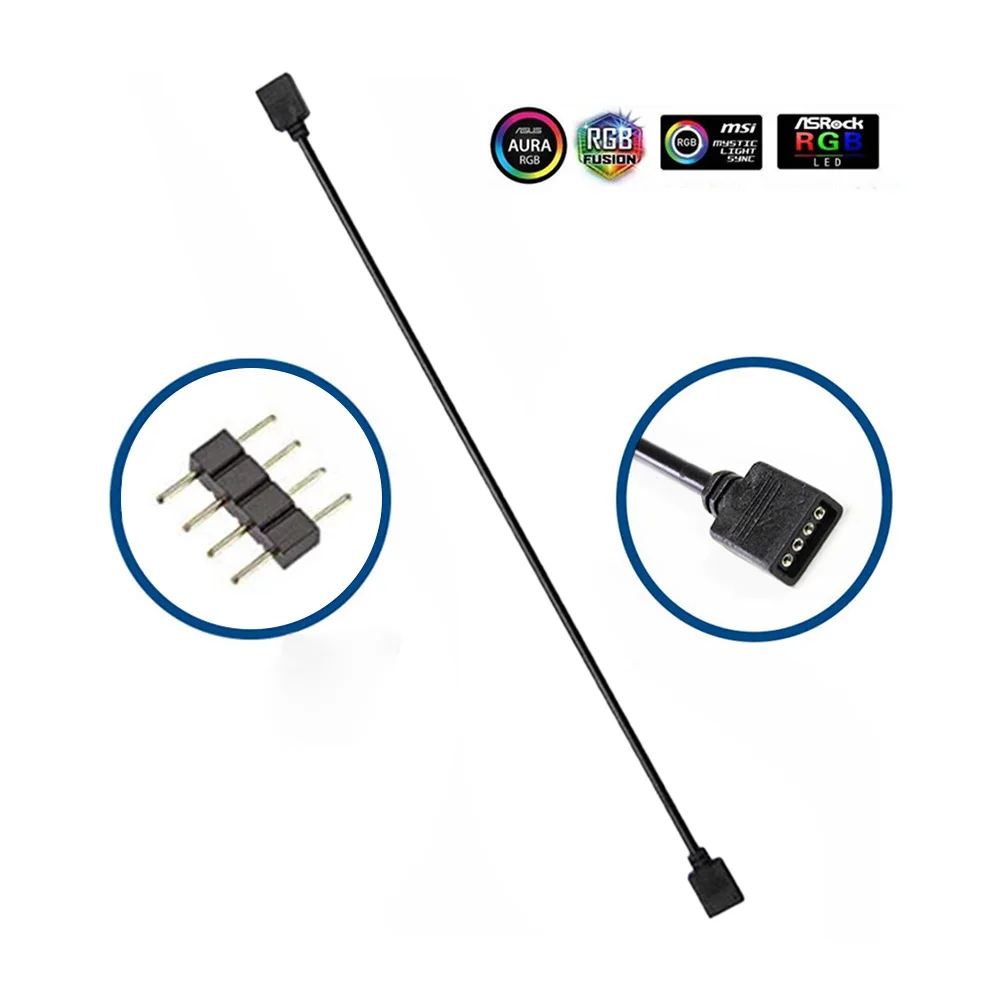 1-To-1-AURA-RGB-Extension-Adapter-Cable-Computer-Accessories-5V-3Pin ...