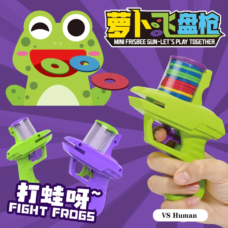 Saucer-Gun-Boomerang-Classic-Flying-Manual-Carrot-Gun-EVA-Launcher ...